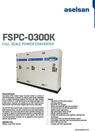 300 kW FULL SCALE POWER CONVERTOR - ASELSAN